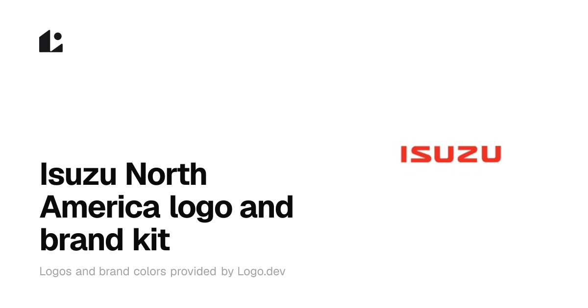 Isuzu North America Logo & Brand Kit - SVG, PNG, Vector - Logo.dev
